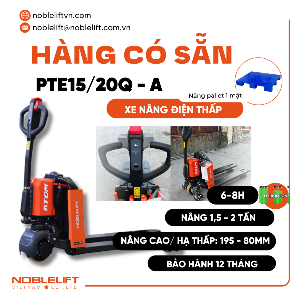 Thông số kỹ thuật xe nâng điện thấp PTE15/20Q- A Noblelift